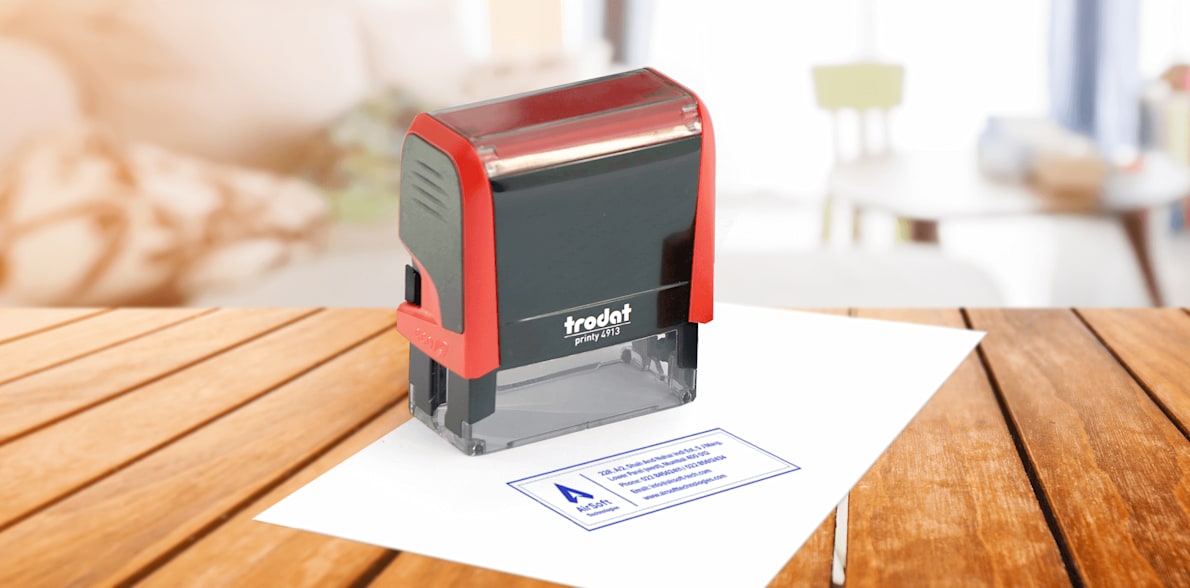 Personalised Self-Inking Round and Rectangle Stamps | Vistaprint.in